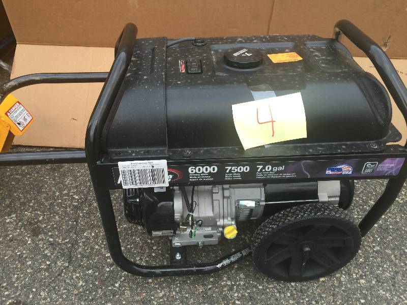 Powermate 6,000-Watt Gasoline Powered Manual Start Portable Generator ...