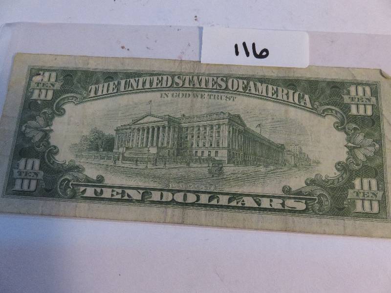 10 Dollar Bill, 1963 A | Estate Coin Sale | K-BID