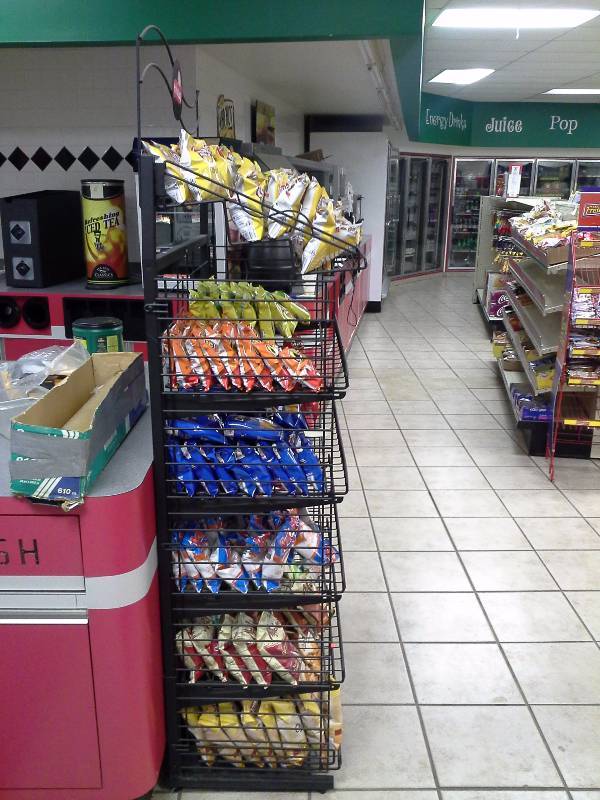 Chip Rack & approximately 250 bags of chips | Convenience Store ...