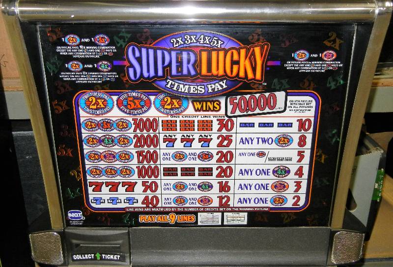 IGT S 2000 SUPER LUCKY 2x 3x 4x 5x TIMES PAY REEL SLOT MACHINE