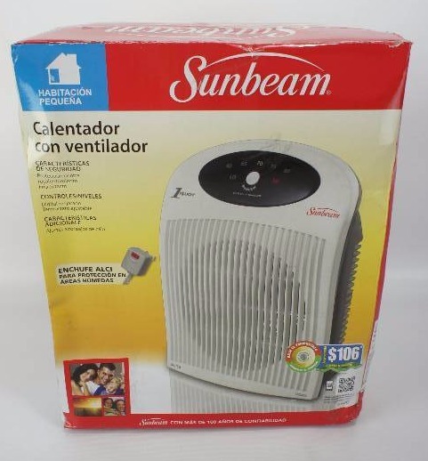 Sunbeam Portable Heater with Bathroom-Safe Plug SFH442-WM1 | Portable ...