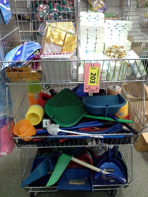 Miscellaneous household items with cart | Burnsville Store Closing ...