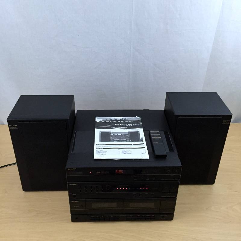 Vintage AMAZING SOUND Sharp Stereo Music Center Model SG-F800 (BK ...