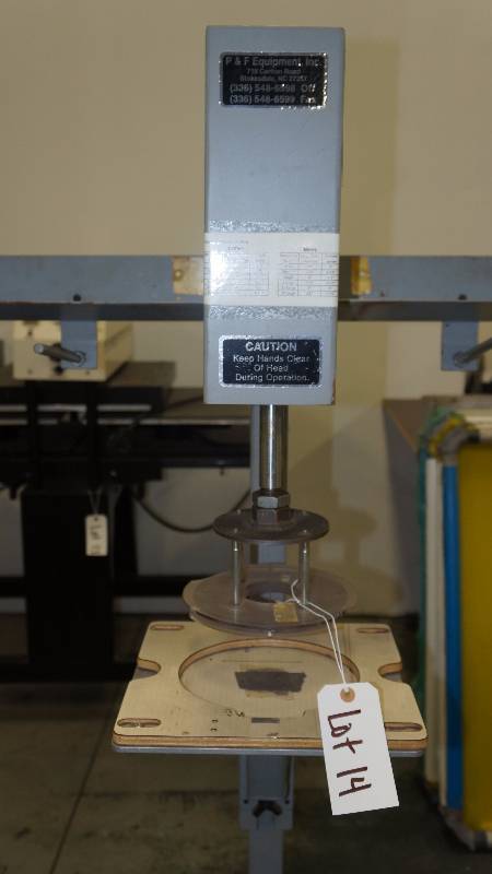 P & F Equipment Foot Operated Embroidery Hooping Press w/ Additional ...