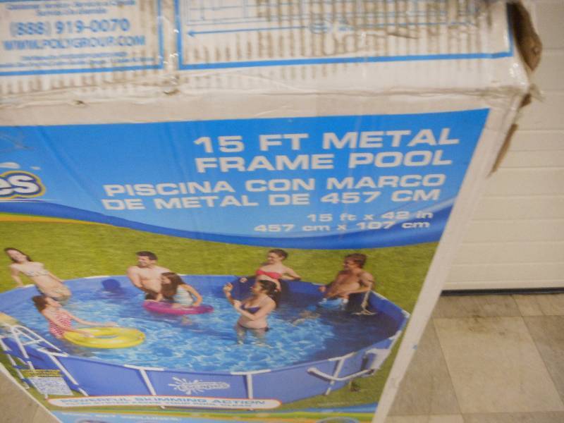 Summer Escapes 15' x 42" Metal Frame Swimming Pool | Little bit of ...