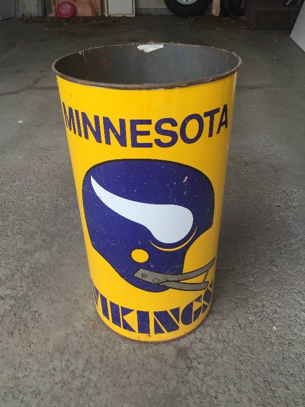Minnesota Vikings Trash Can | Furniture / Moving Auction | K-BID