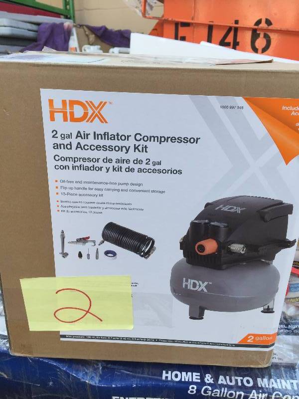 HDX 2 Gal. Pancake Air Compressor NEW | KX Real Deals Tools Auction | K-BID