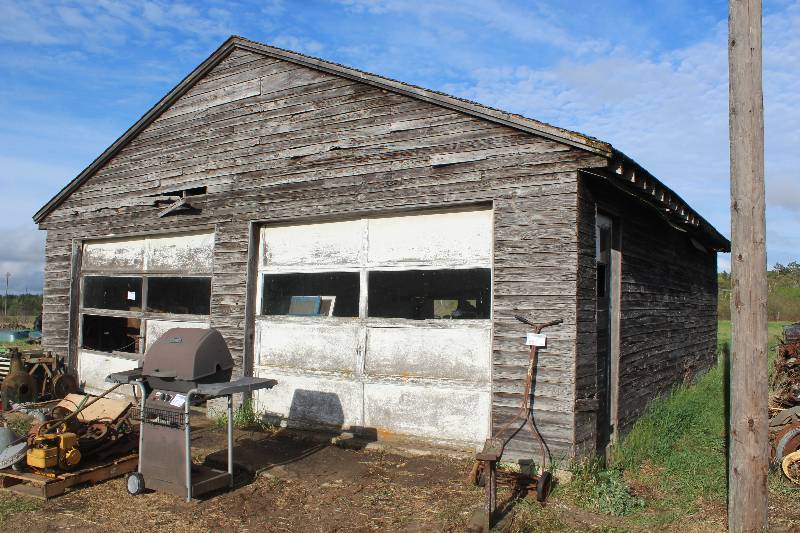 Vintage Wood Constructed Wooden Two Car Garage | Staples Farm Building ...