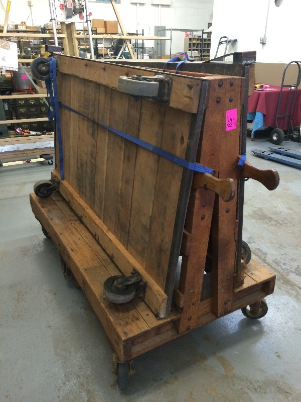 Solid Oak Hamilton A-Frame Material Handling Cart - Measures: 36" wide ...