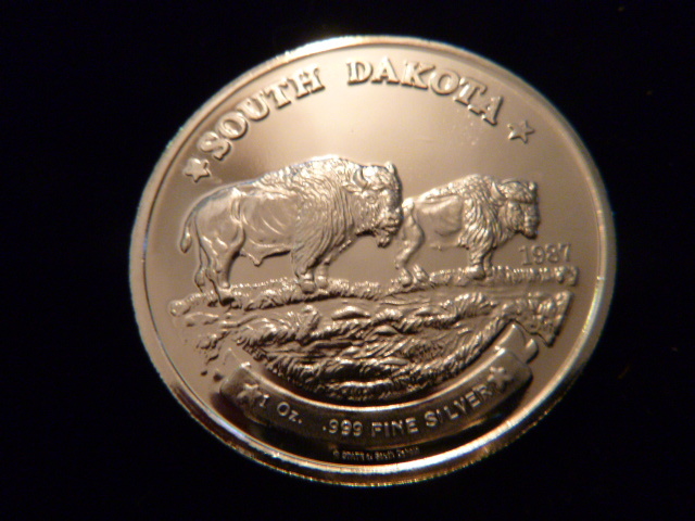 1987 South Dakota Bison Silver Coin | GOLD and SILVER COINS | K-BID