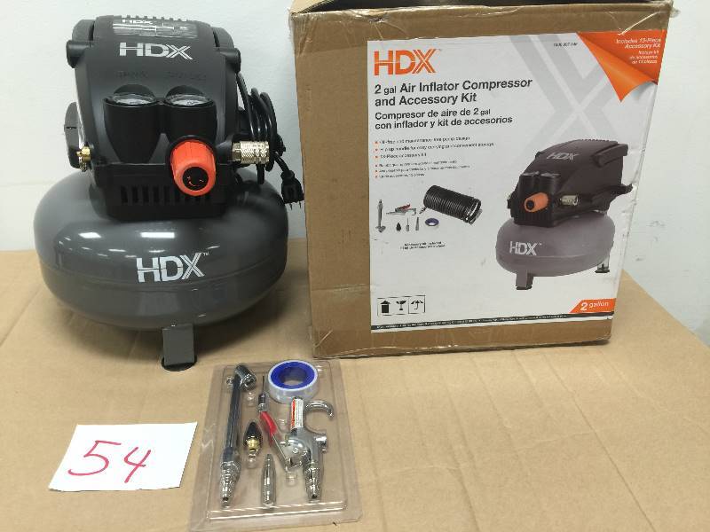 Hdx- 2 Gal. Portable Electric Air Compressor With 13piece Accessory Kit ...