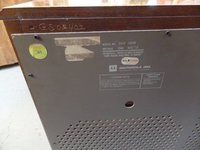 Motorola Console Stereo Cabinet | M.A.Williams Handmade and Nice ...