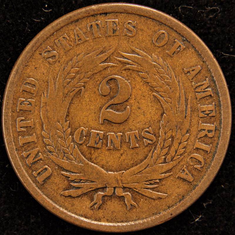 1864 US TWO CENT PIECE VG | NOV 30th RARE COIN & CURRENCY AUCTION | K-BID