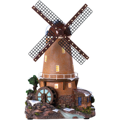 Holiday Time LED Windmill Christmas Village Figurine Piece | KX Real ...