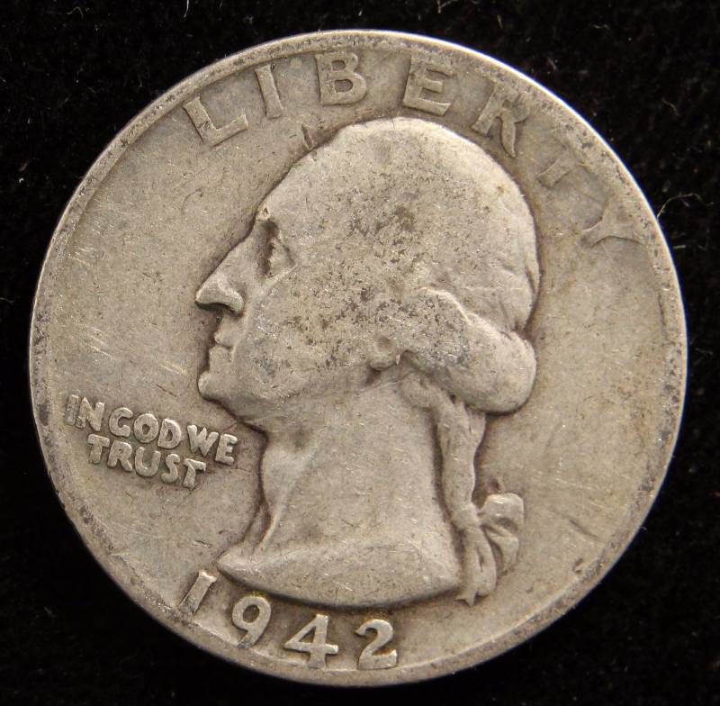 1942-S WASHINGTON SILVER QUARTER | FEB 22nd RARE COIN AUCTION | K-BID