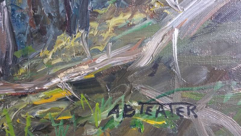 Original Archie B Teater "Cathedral Group of the Grand Tetons" Signed ...