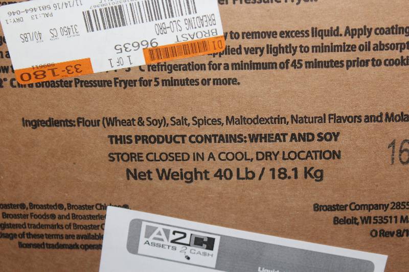 Broaster Food Slo-Bro Coating | Burnsville Restaurant Liquidation | K-BID