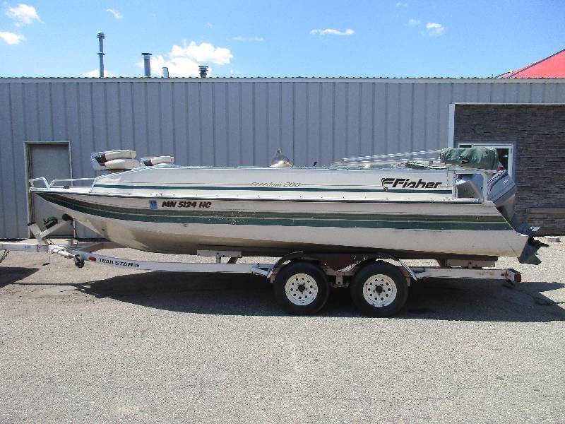 1997 - 21' FISHER FREEDOM 200 DECK BOAT W/ 125 HP MARINER OUTBOARD ...