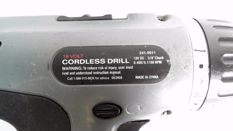 Altocraft 18 Volt Cordless Drill & Work Light w/ Ni-Cd Battery ...