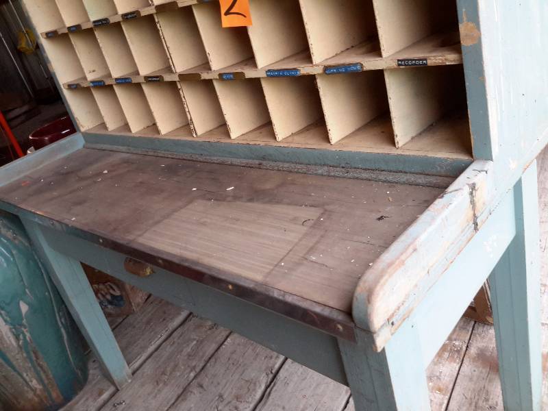 Vintage wood postal sorting desk | Chisago City Antique and Vintage ...