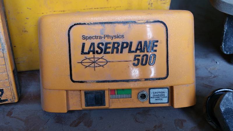 Spectra Physics Laserplane L 500 Outdoor Patio Garden Concrete Auction Industrial Ceiling Lights Pallets 55 Gallon Drums and More K BID