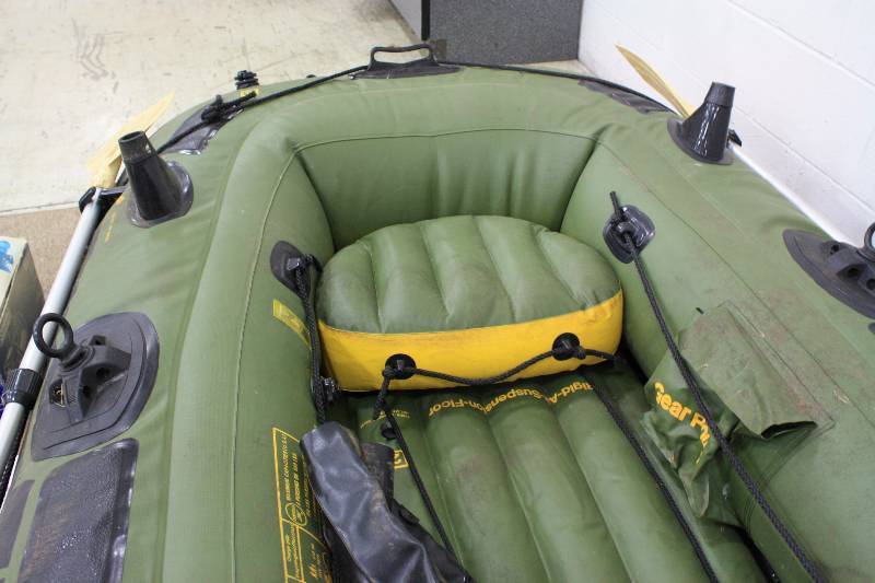 Sevylor Fish Hunter HF280 Inflatable Boat-Raft with Trolling Motor ...