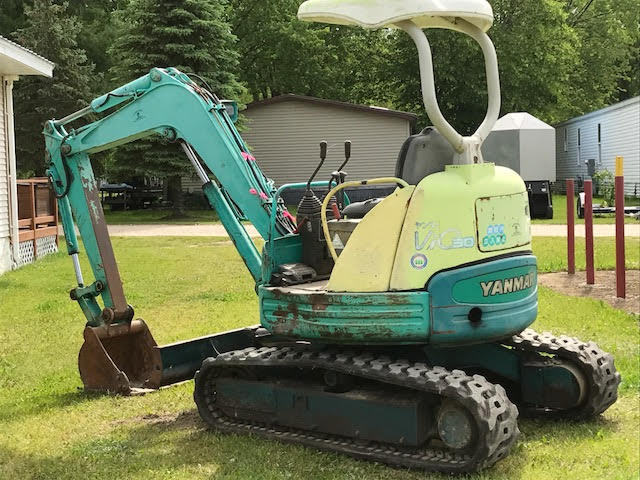 Yanmar Track Hoe | Baudette Boat, Yanmar Mini Track Hoe, Electric Car ...