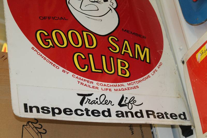 Welcome Good Sam Club Metal Sign | HUGE Vintage Advertising Sign ...