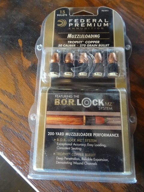 Federal Premium Muzzleloading Trophy copper 50 caliber 270 grain. 15 ...