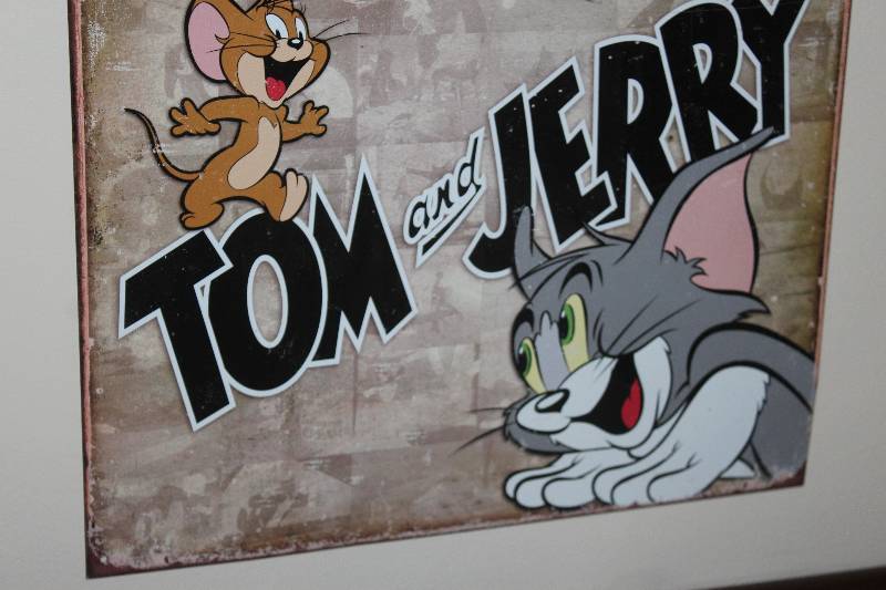Tom and Jerry Cartoon Metal Sign | HUGE Vintage Advertising Sign ...