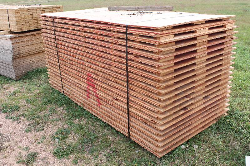 Lot of (40) Fire Treated Plywood Sheets w/ Batton Strips Attached ...