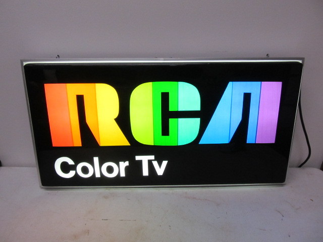 Vintage Lighted RCA Color TV Advertising Sign | LITTLE CANADA Estate ...