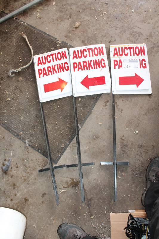 3 Auction Parking Stick-in-the-Ground Signs | South Minneapolis Surplus ...