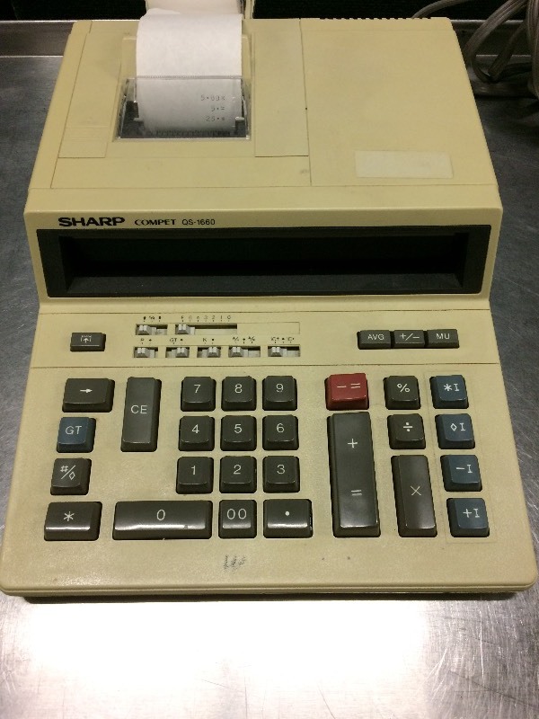 Sharp Compet Calculator Adding Machine QS-1660 Vintage - Excellent ...
