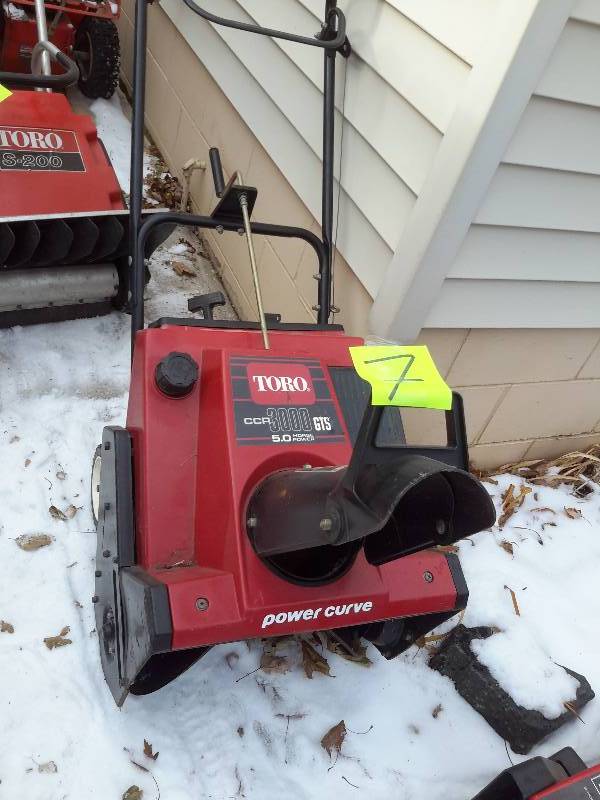 Toro CCR 3000 GTS, 5 H.P. | SNOW BLOWERS.... Toro, Snapper, Honda ...