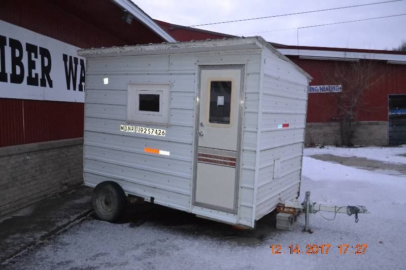 6x10 Custom Fishing House on Wheels | K-BID