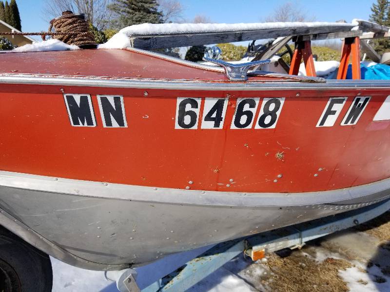 1976 Lund Pike, 16 Foot Fishing Boat w/ 1976 Johnson 35 Outboard Motor ...
