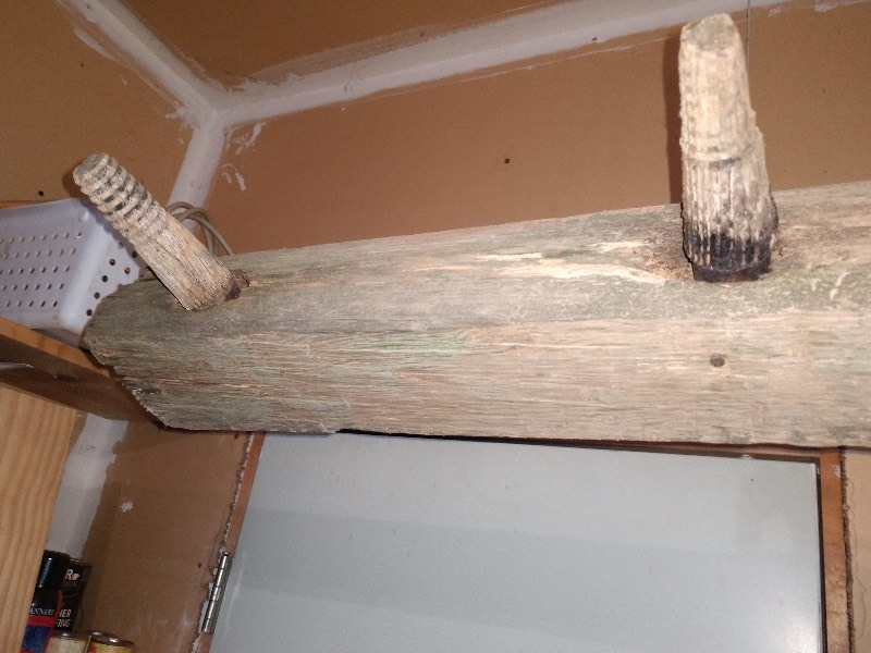 Antique Telephone Pole Cross Arm with Wood Dowels with Porcelain ...