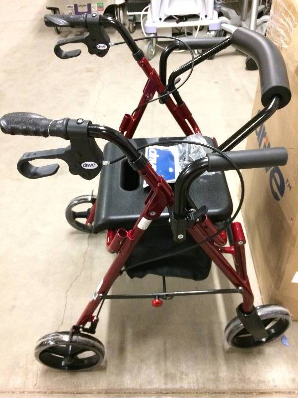 New In Box "Hot Rod Red" Drive Medical Duet Dual Function Transport ...