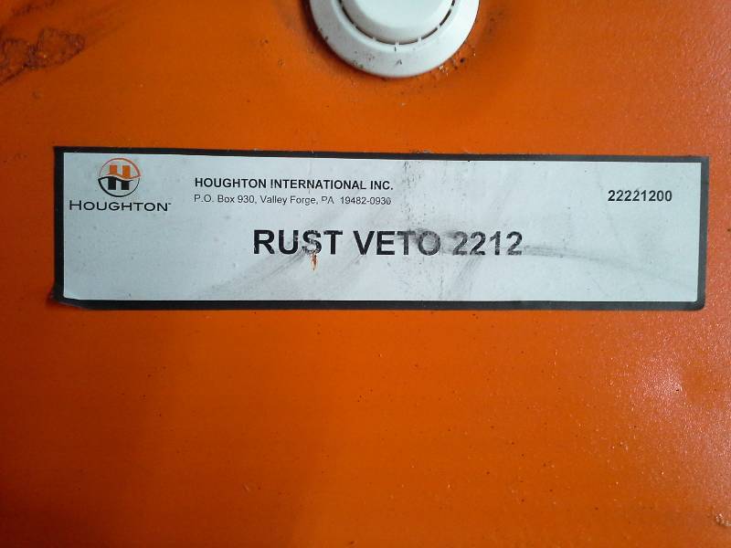 Two Drums of Houghton Rust Veto 2212 Synthetic Aqueous Base Rust ...