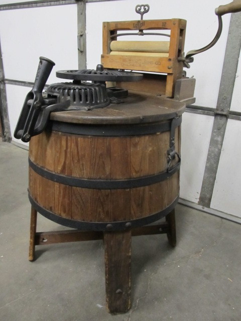 Antique ANCHOR Brand Wood Cast Iron Washing Machine | Little Canada ...