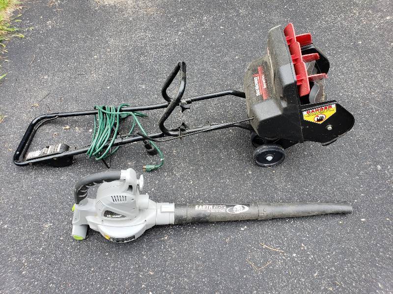 Yard Machines Snow Fox Electric Plow, Earthwise Electric Blower ...