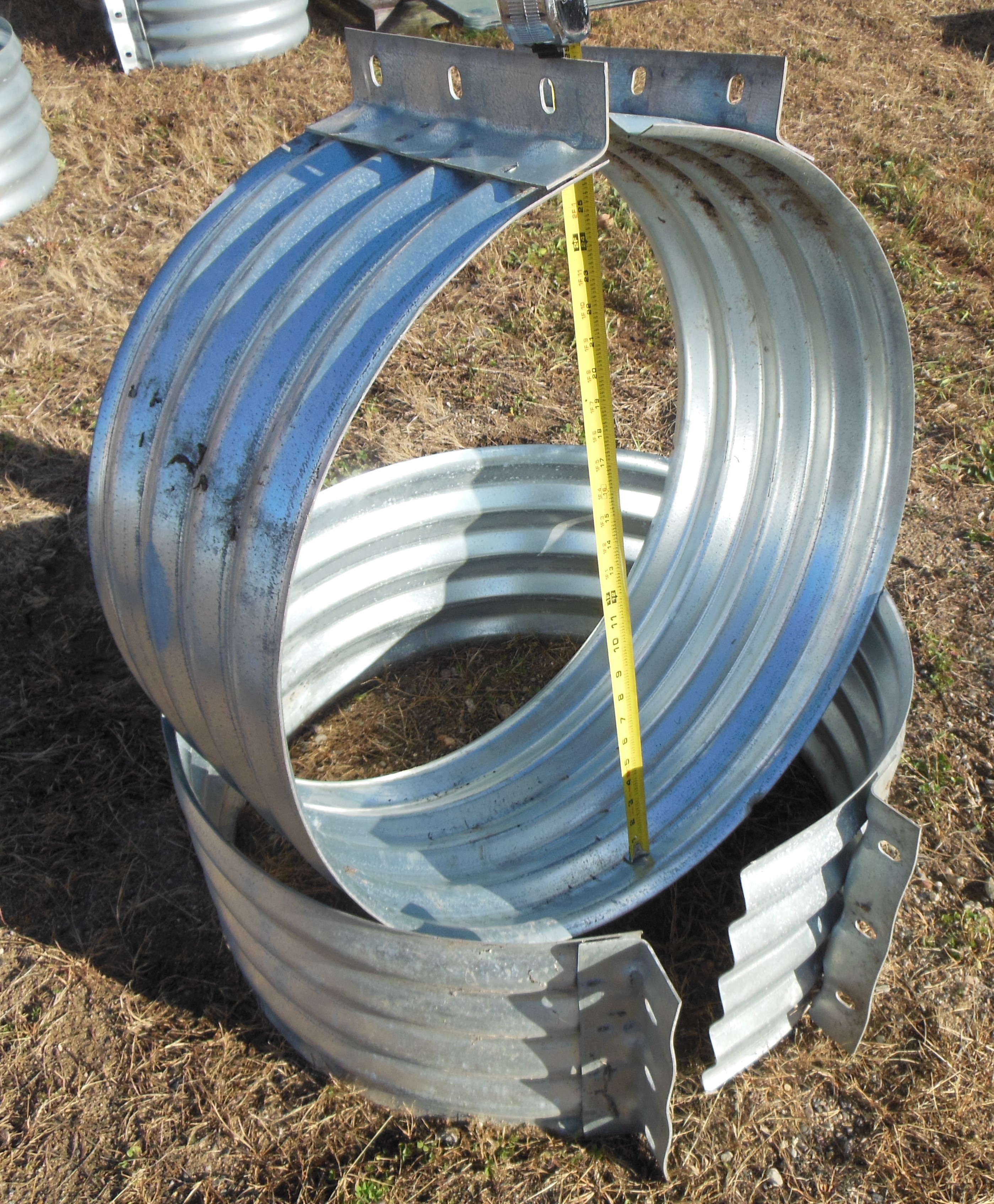 Two Galvanized Culvert Couplers Connectors NO RESERVES Truck