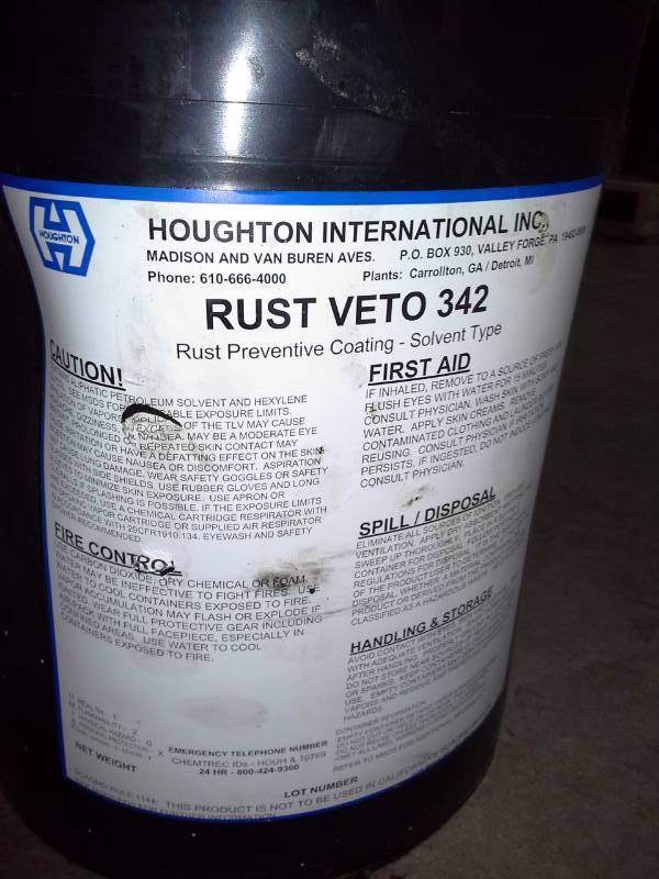 One Pail of Houghton Rust Veto 342 Rust Preventative Coating | April ...