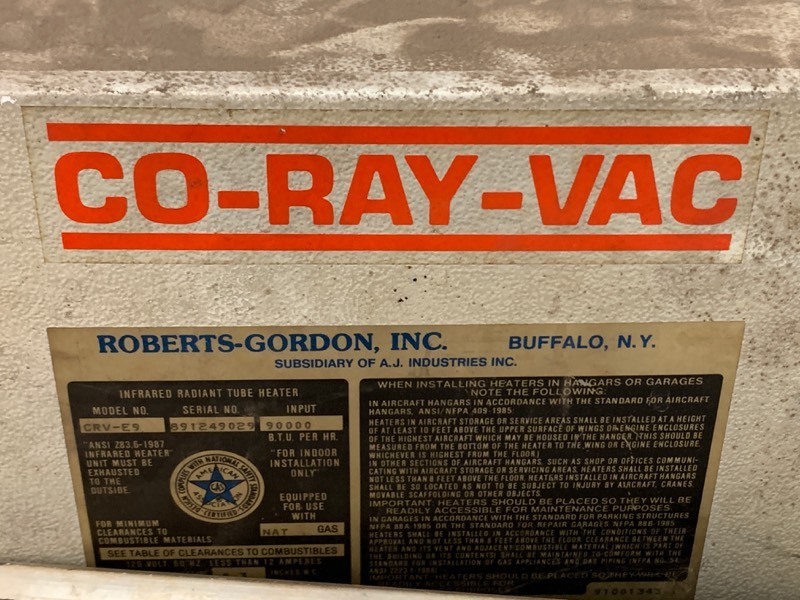 Co-Ray-Vac Commercial Overhead Gas Heater | Vehicles & Commercial ...