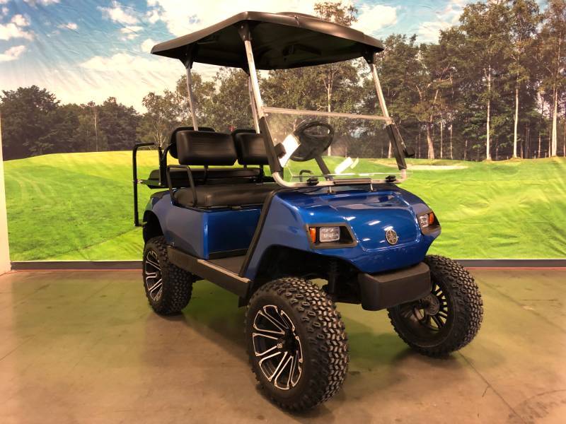 Viper Blue Lifted 4 Passenger Yamaha Gas Golf Cart | GAS POWERED GOLF ...