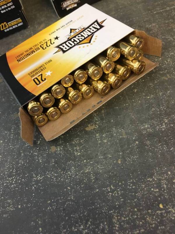 Cabela's Green Plastic Ammo Box and Armscor USA .223 Remington Ammo ...