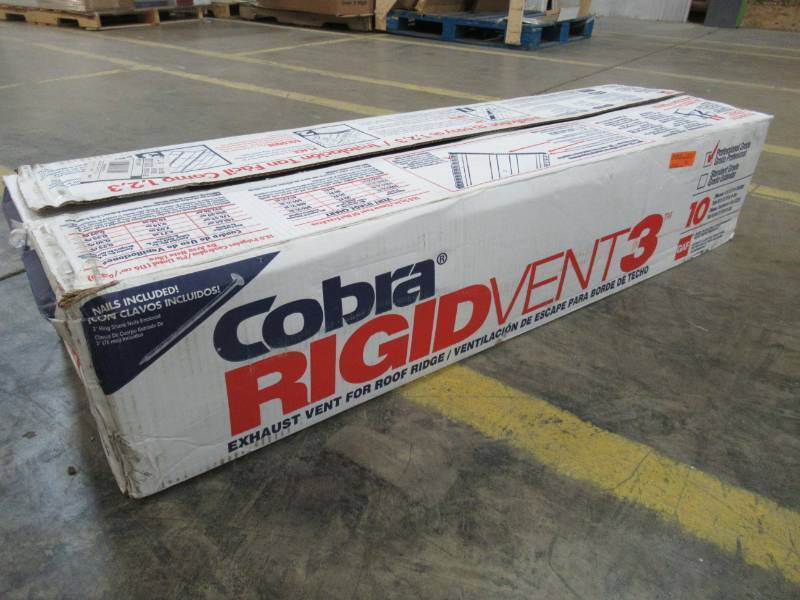 GAF Cobra Rigid Vent 3 - 13-3/4 in. x 48 in. Roof Ridge Exhaust Vent in ...