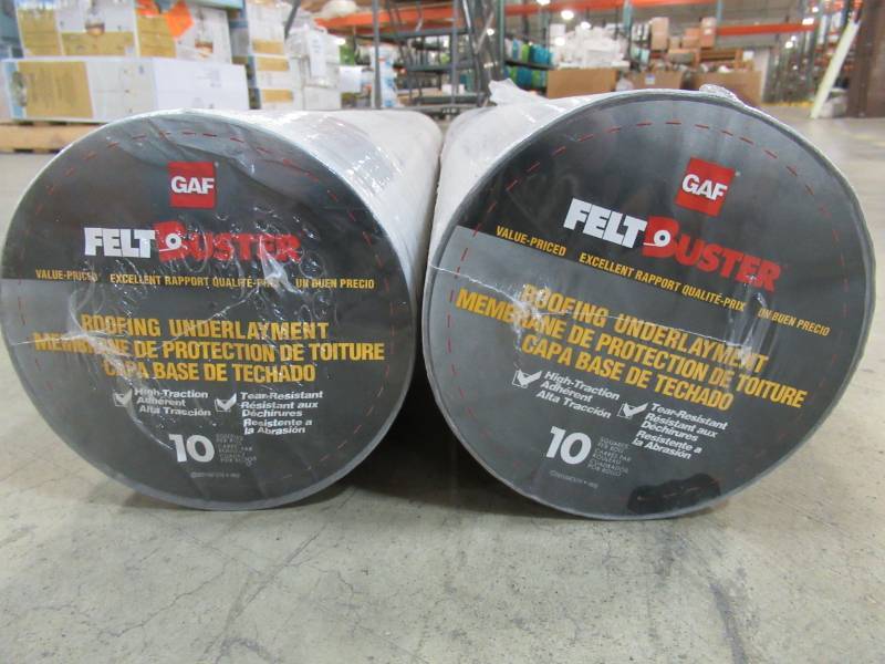 GAF 1000 sq. ft. FeltBuster Synthetic Roofing Underlayment Rolls - 2 ...