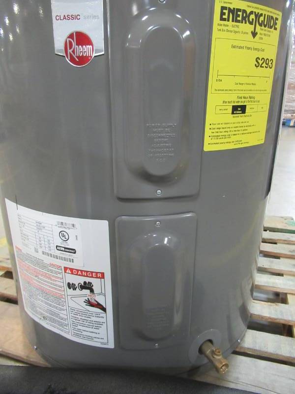 RHEEM Electric Water Heater,36 gal,240VAC,1 Ph PROE36 S2 RH95 - NEW OUT ...